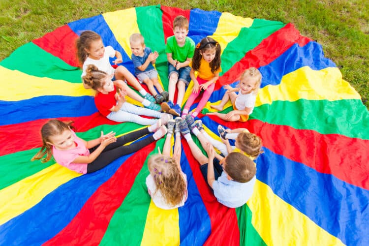 10 Parachute Games in Physical Education