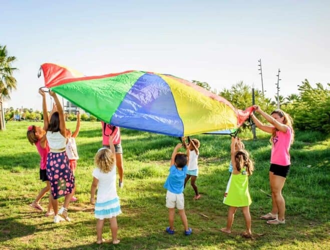 10 Parachute Games in Physical Education